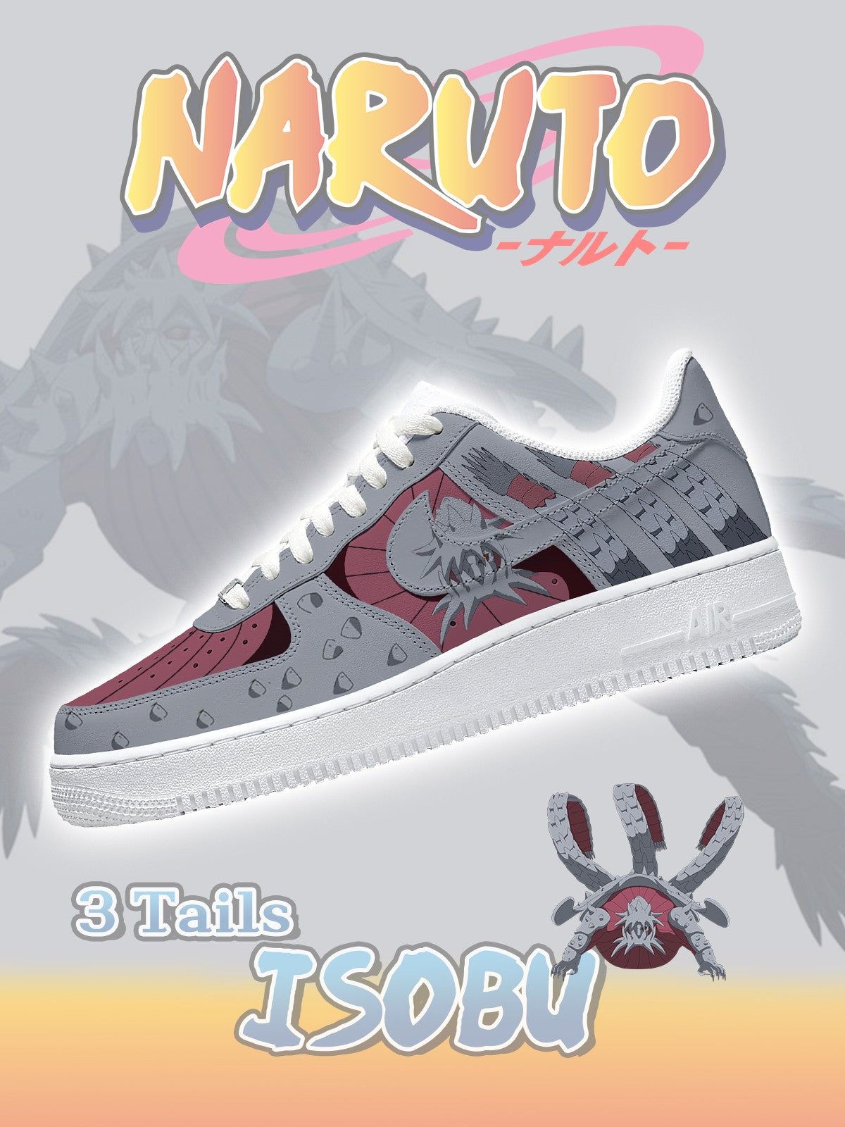 Custom Printed Three-Tails Isobu Sneakers – MoeKyo | Anime Merch Store