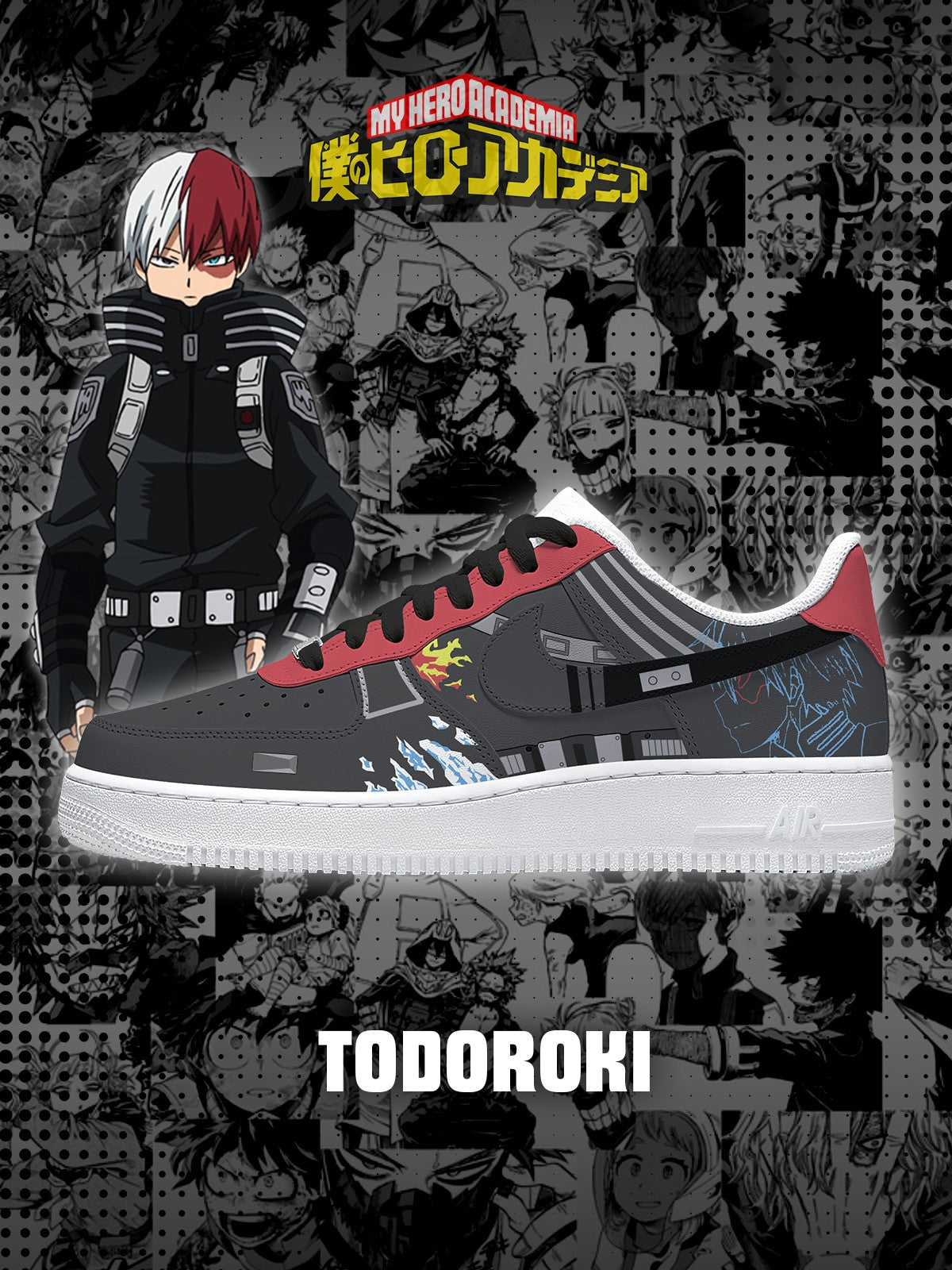 Shoto Todoroki V.1 Custom Sneakers – MoeKyo | Anime Merch Store