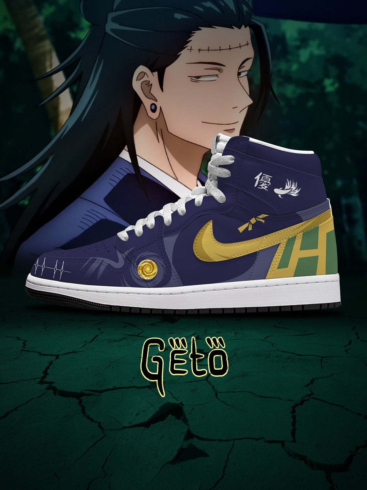 Suguru Geto V.4 Custom High-Top Sneakers – MoeKyo | Anime Merch Store